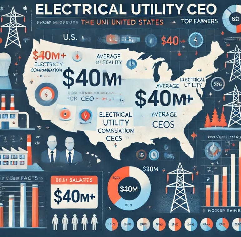 Utility CEO Compensation - by Dan Mason - Dan’s Substack