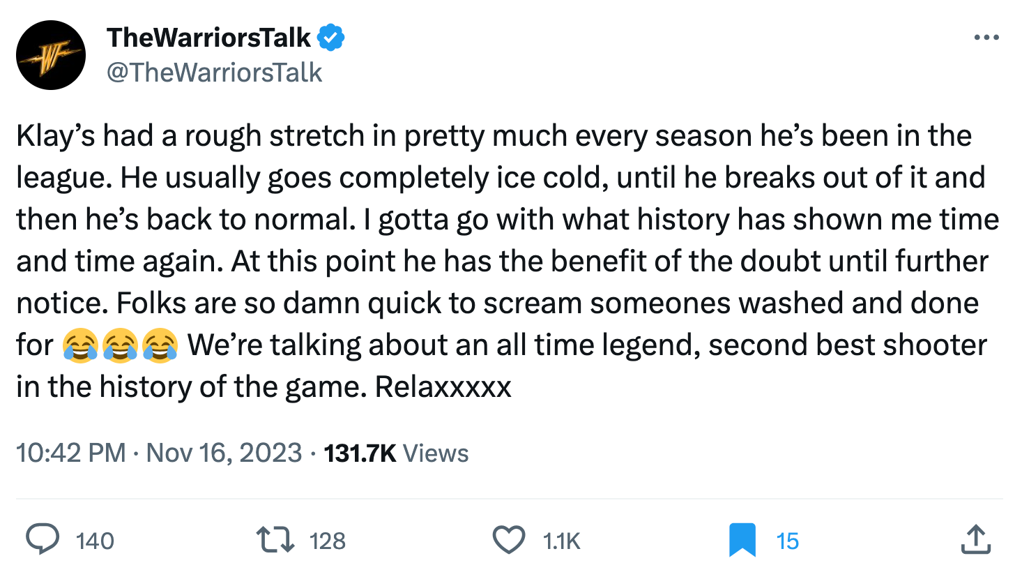 The one millionth article about Klay Thompson in a shooting slump!