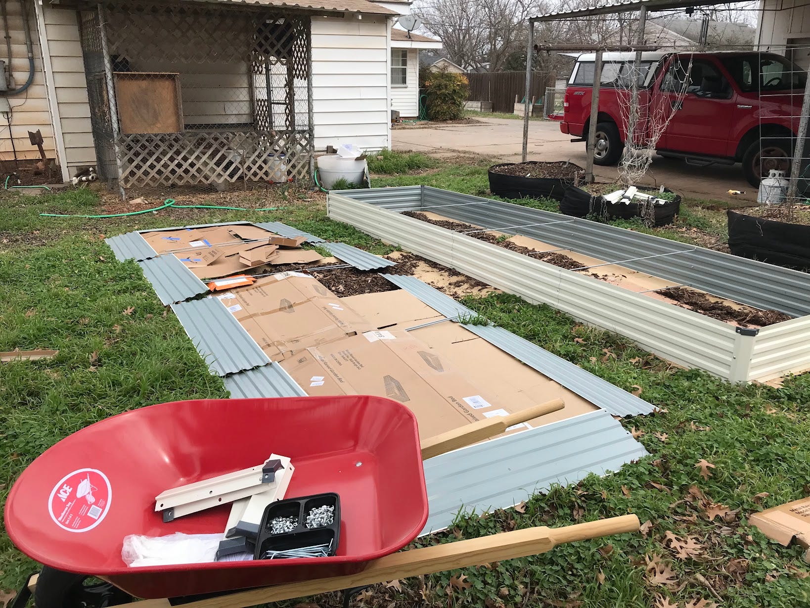 Raised Beds with Trellis - by Cedar Sanderson