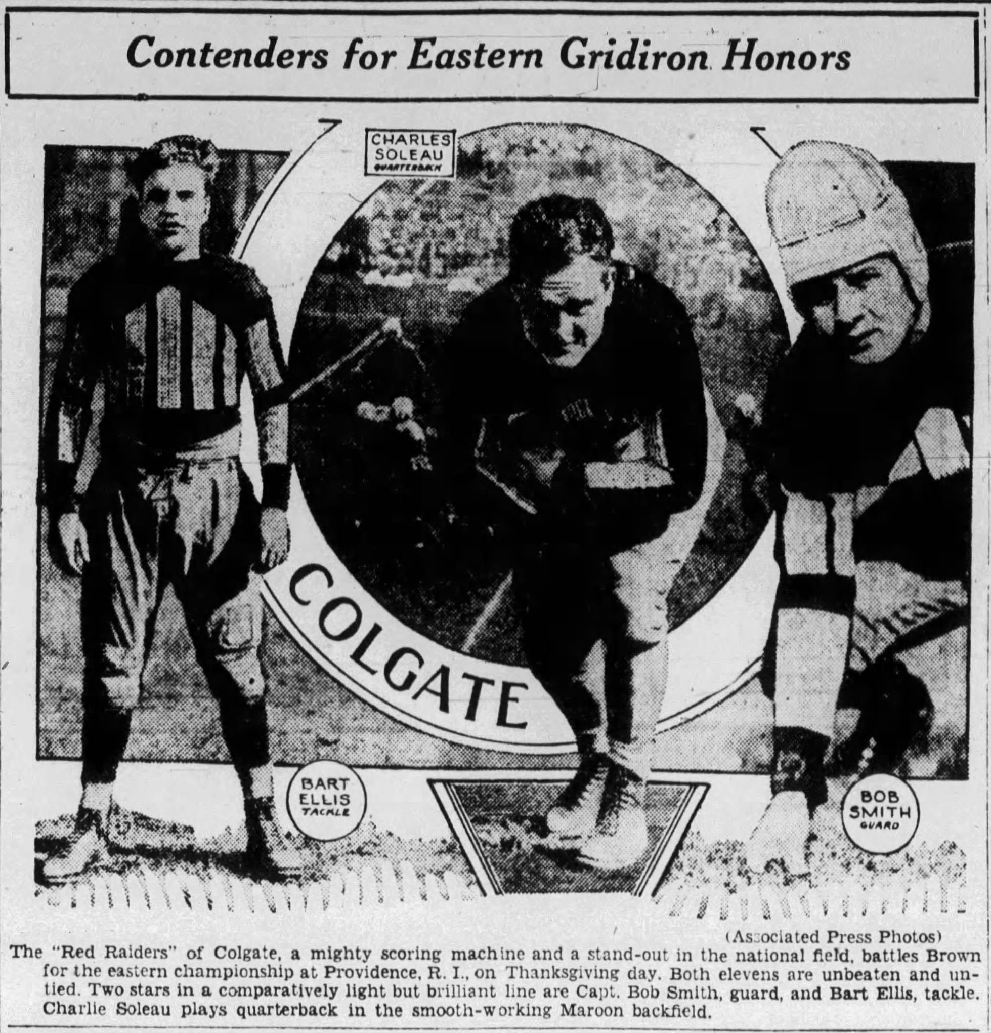 The 1932 Colgate-Brown Thanksgiving Game for the Rose Bowl