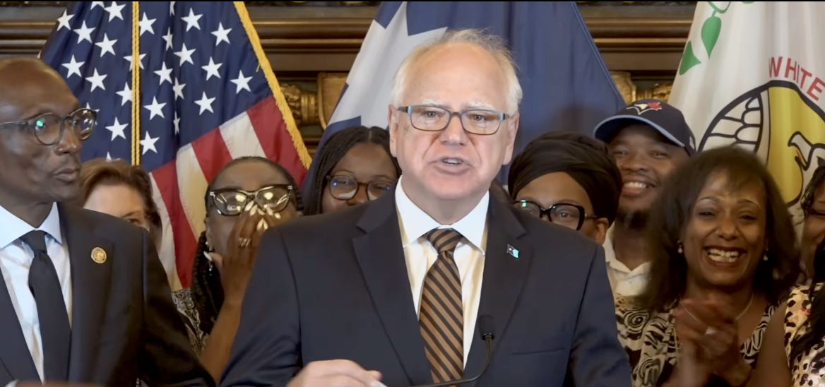 [1.96] 🇺🇸🗳️ Kamala Harris escolhe Tim Walz como candidato a vice-presidente