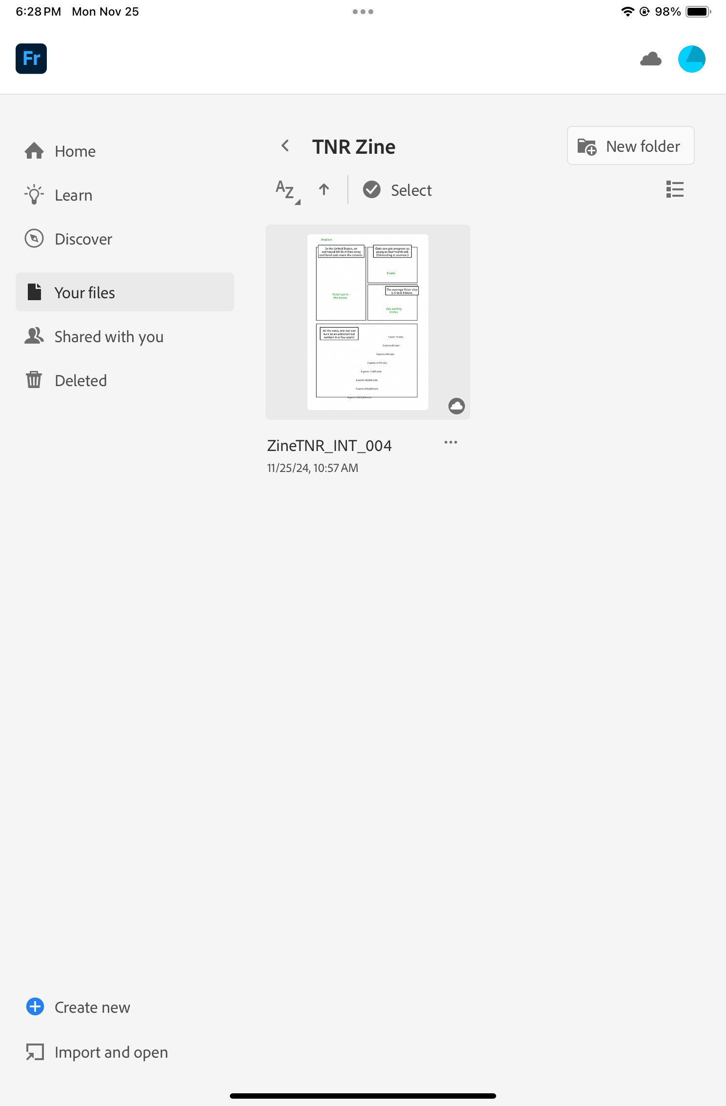 Comic Zine (Part 4) - From Adobe InDesign to Adobe Fresco