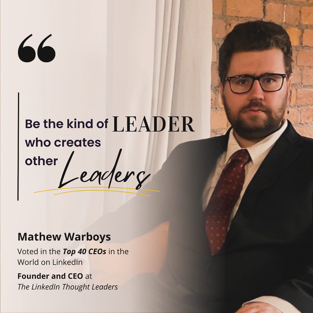 LEADERSHIP starts from within … - by Mathew Warboys