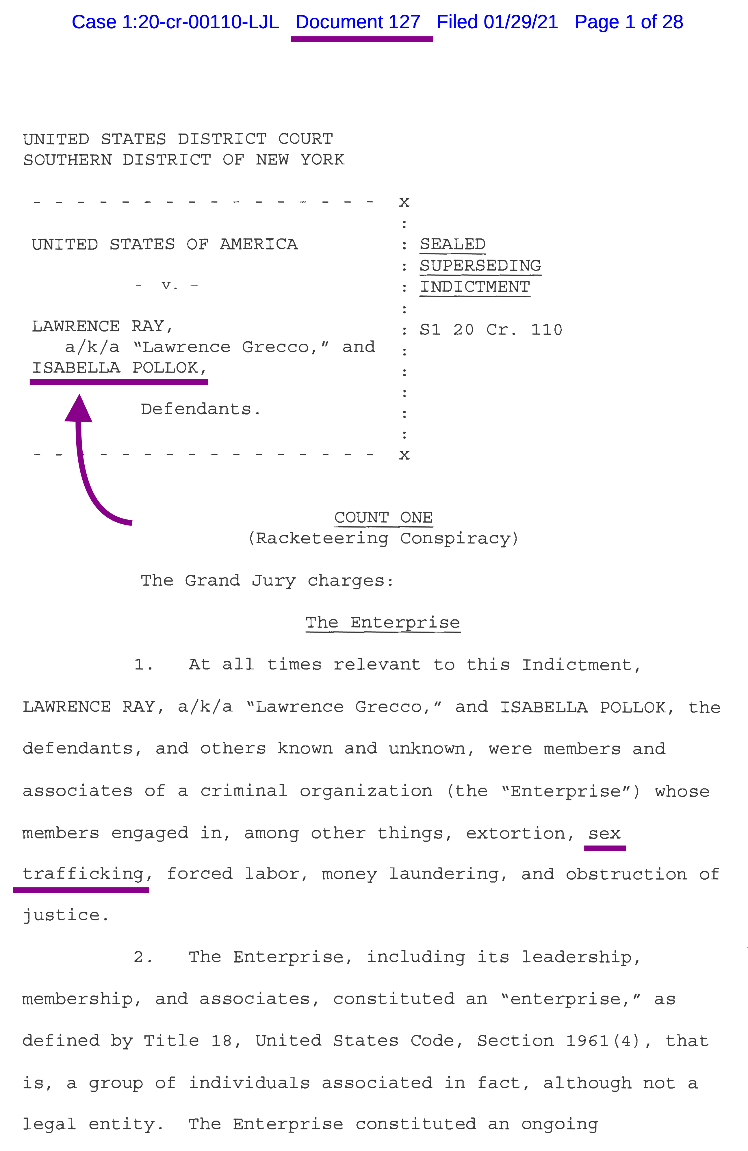 The "Mitigator" for the Sex Cult Lieutenants