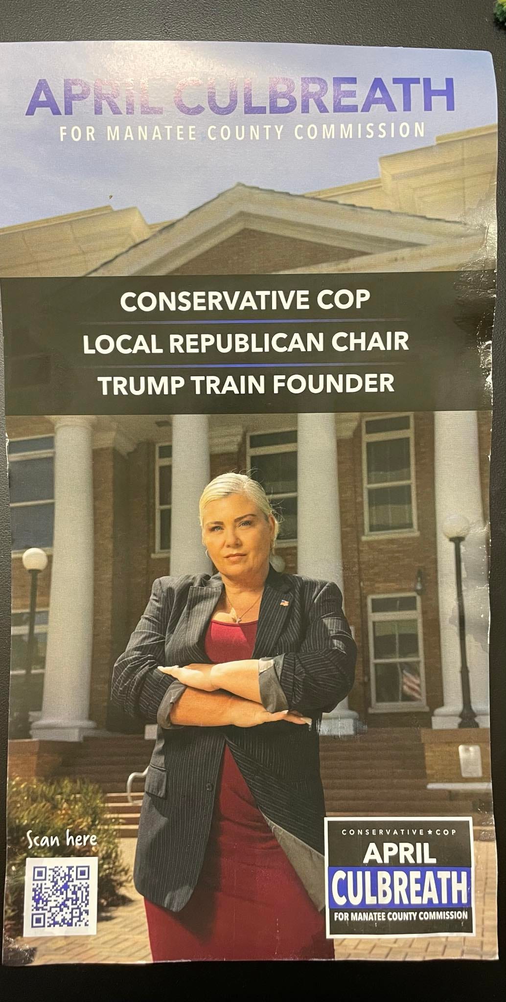 April Culbreath's full background not part of her political mailer