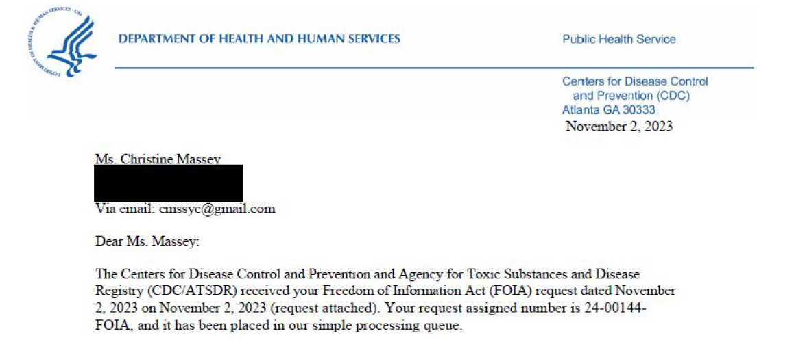 CDC FOIA reply re scientific evidence of 1st "virus" ever "isolated ...