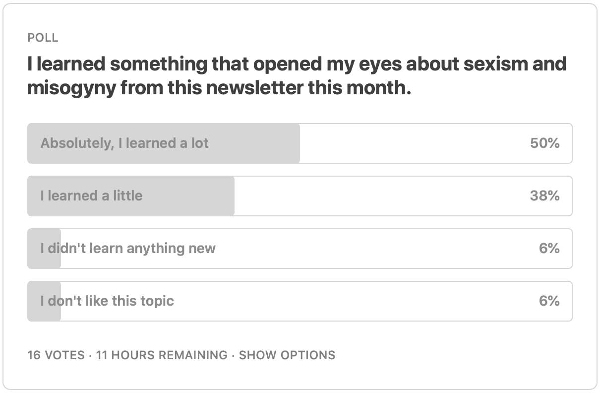 What We Learned About Misogyny and Sexism This Month