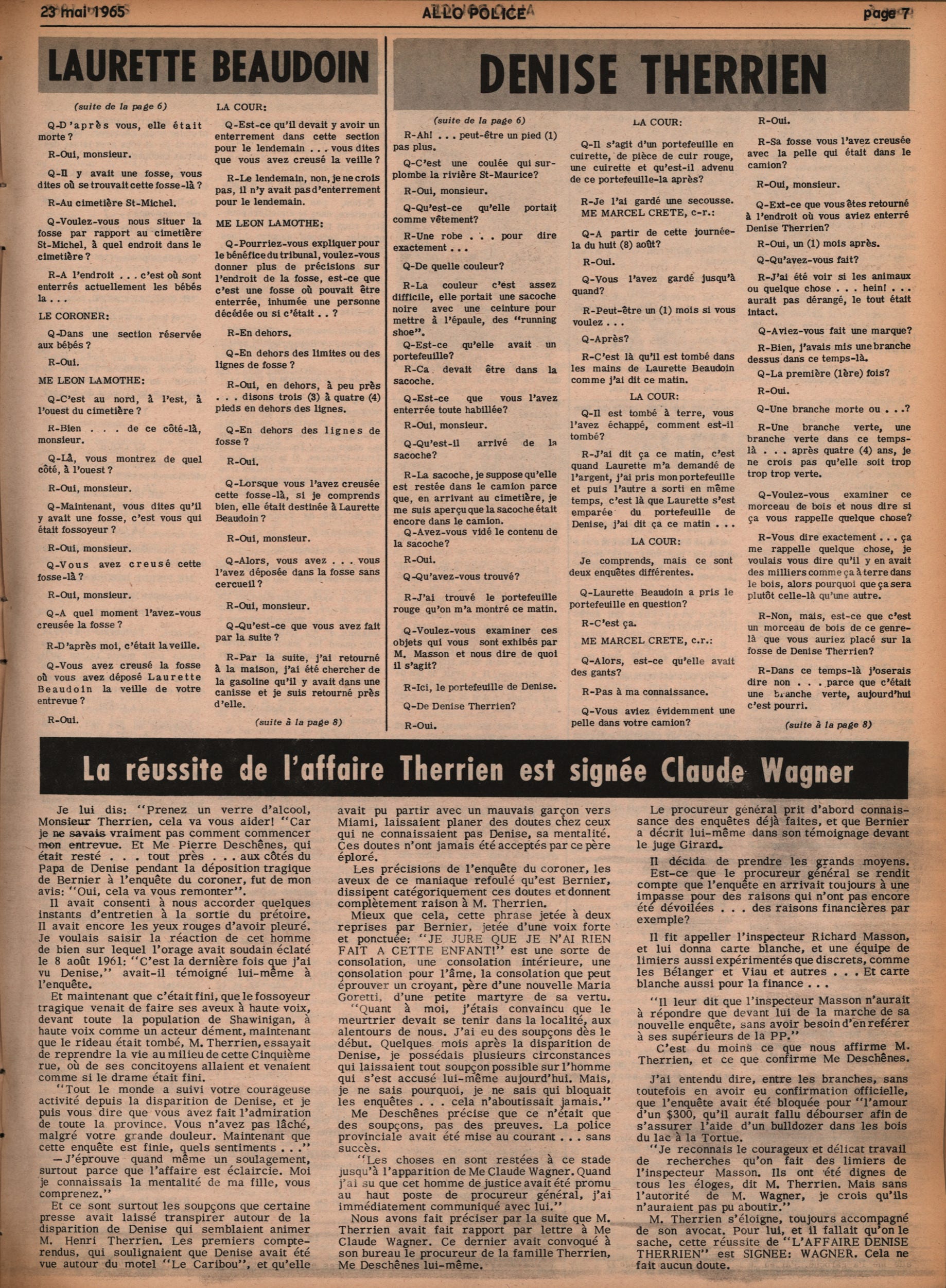 Marcel Bernier raconte dans ses propres termes comment il aurait tué ...