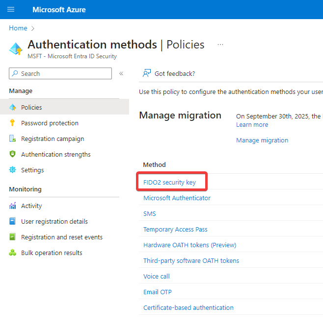 Setting up FIDO2 (Yubikey) Auth for Phish-Resistant MFA in M365