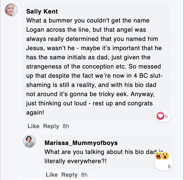 The Virgin Mary asks her Facebook Mums Group for sleep advice