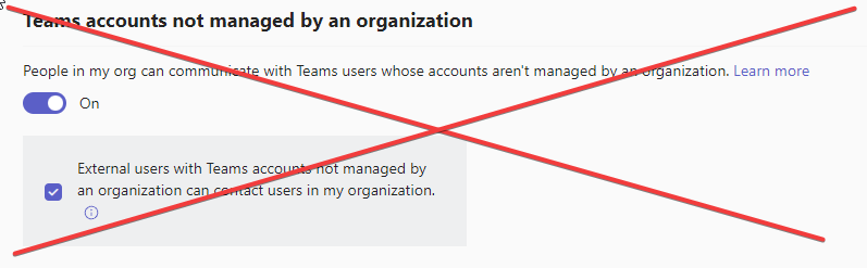 Teams Security Baselines: Unmanaged User Access