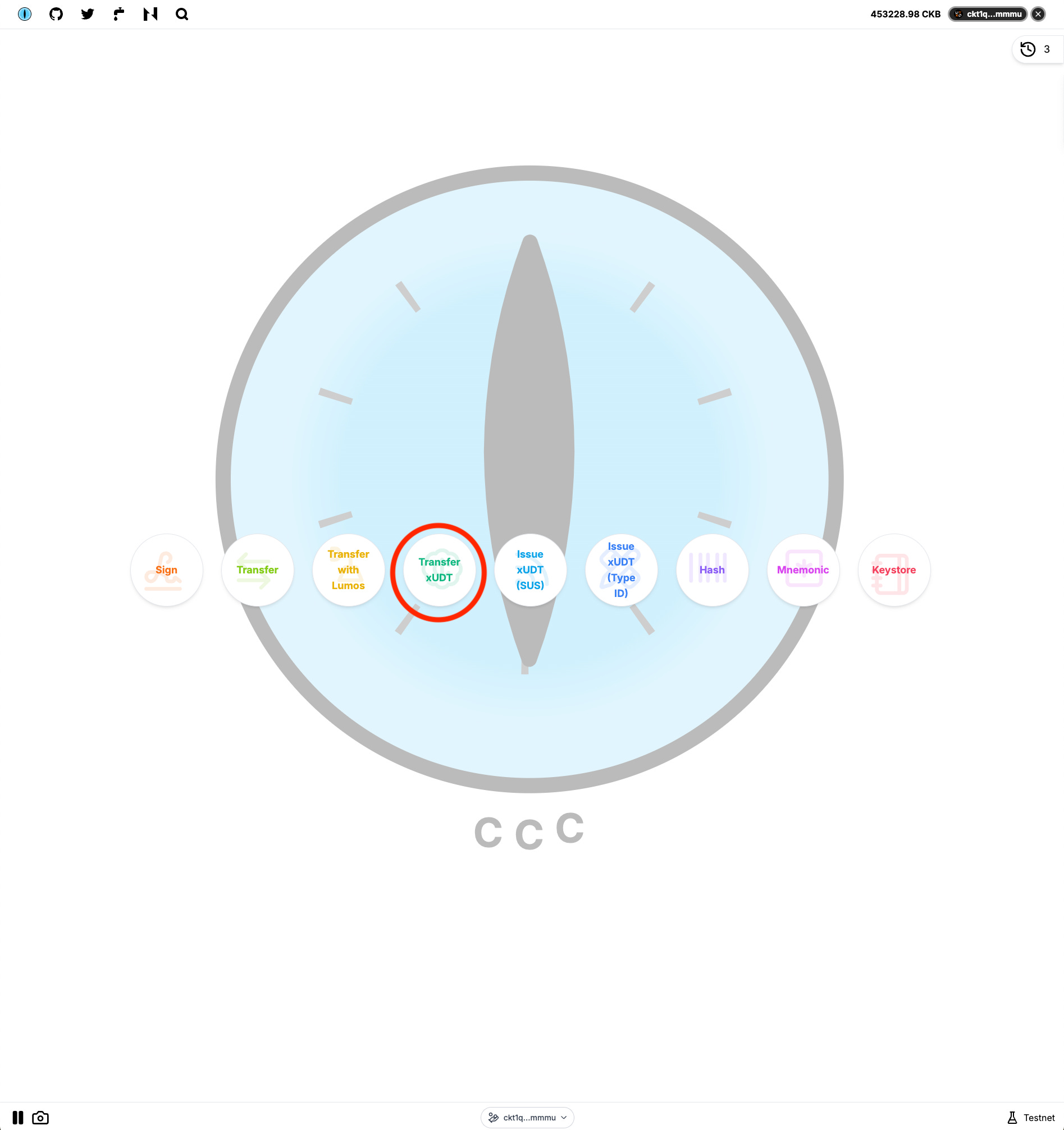 Step by step tutorial to use the UTXO Global Wallet in CCC