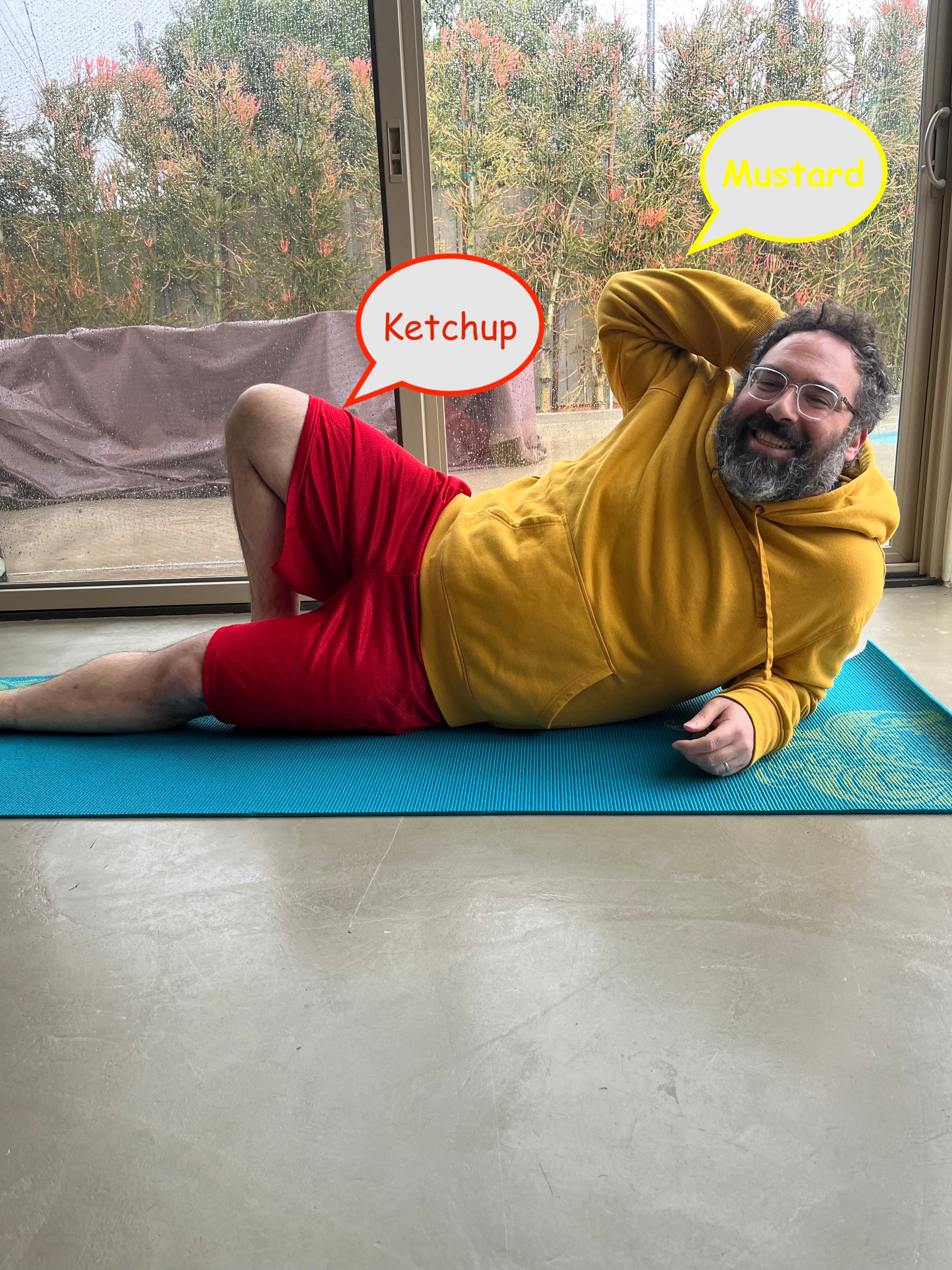 Humorous personal essay about yoga - by Michael Estrin