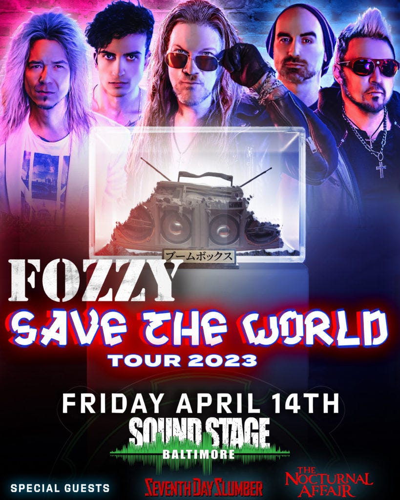 April 14: Chris Jericho & Fozzy in Baltimore