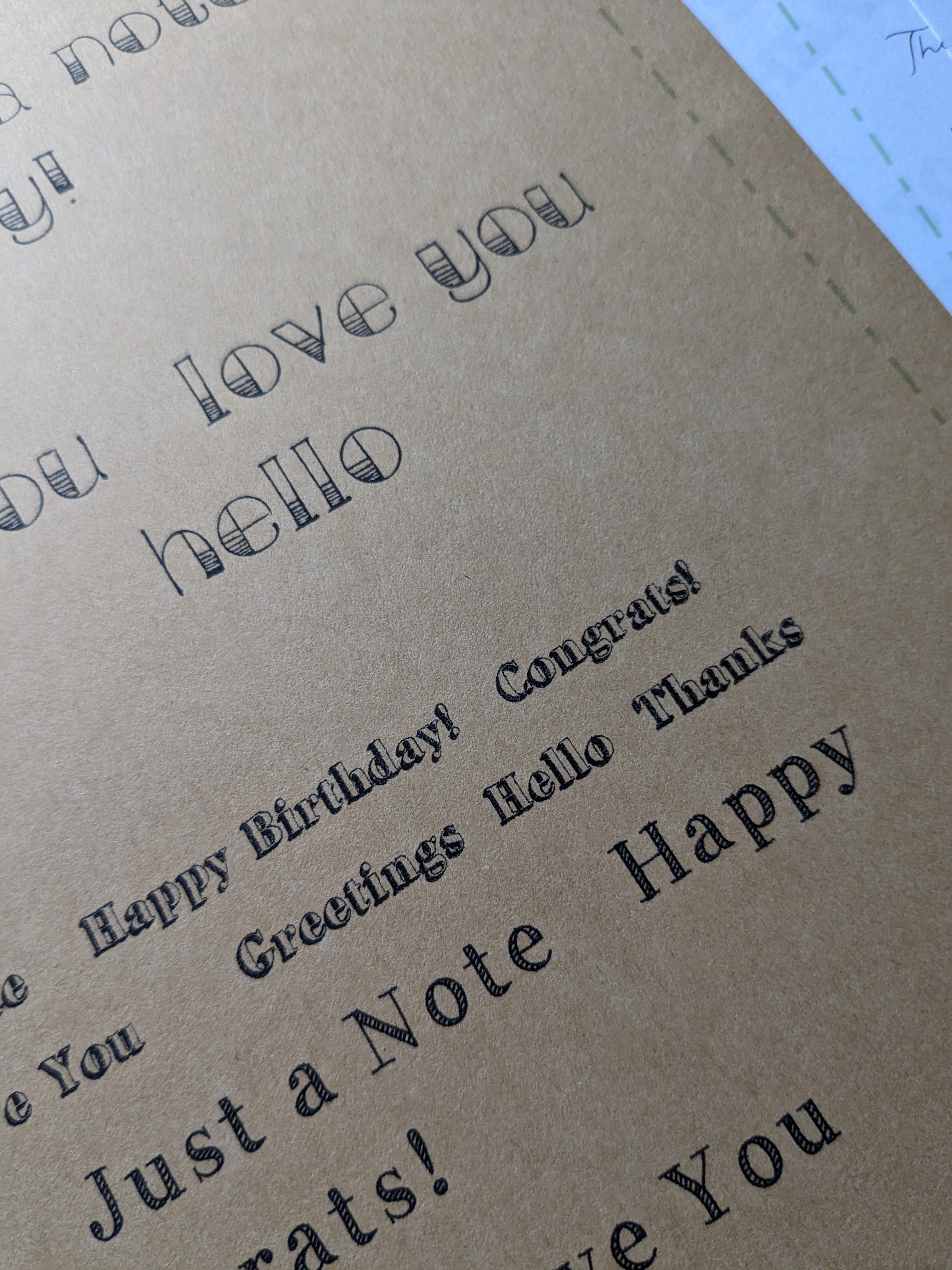 Greeting Card Phrases Printable