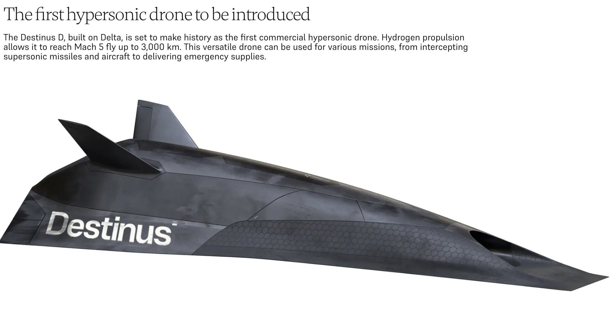 Destinus Making Supersonic Hydrogen Drone in 2026, AI Controlled Hypersonic Drones and Plane