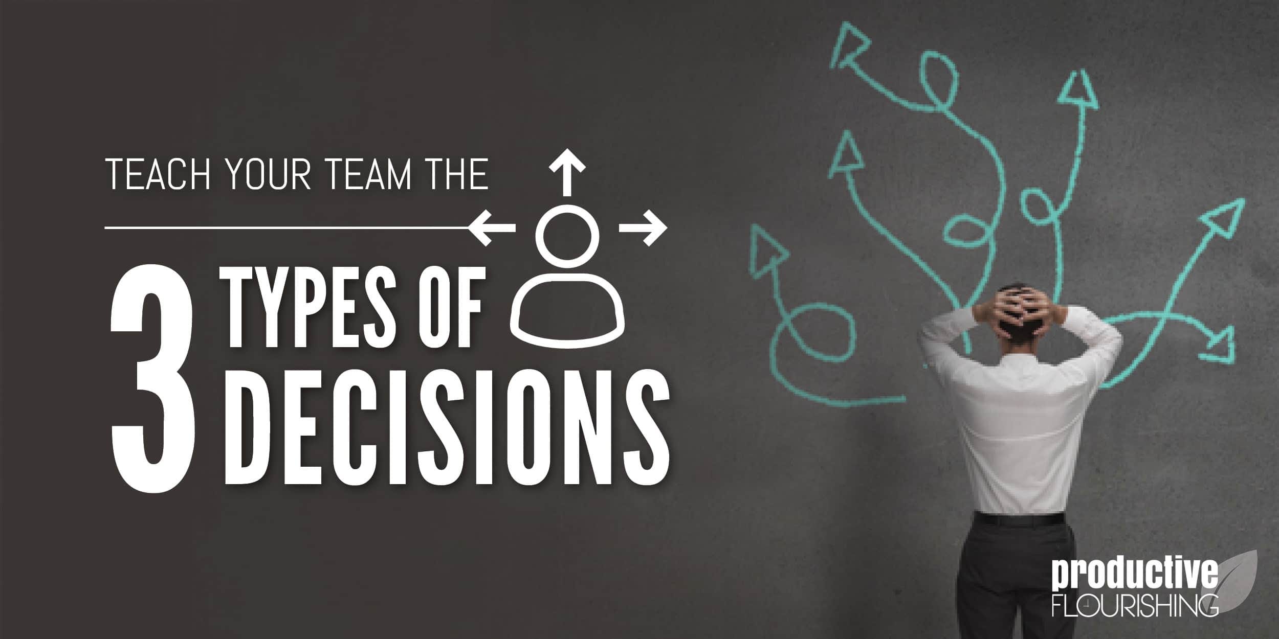 Teach Your Team The Three Types of Decisions