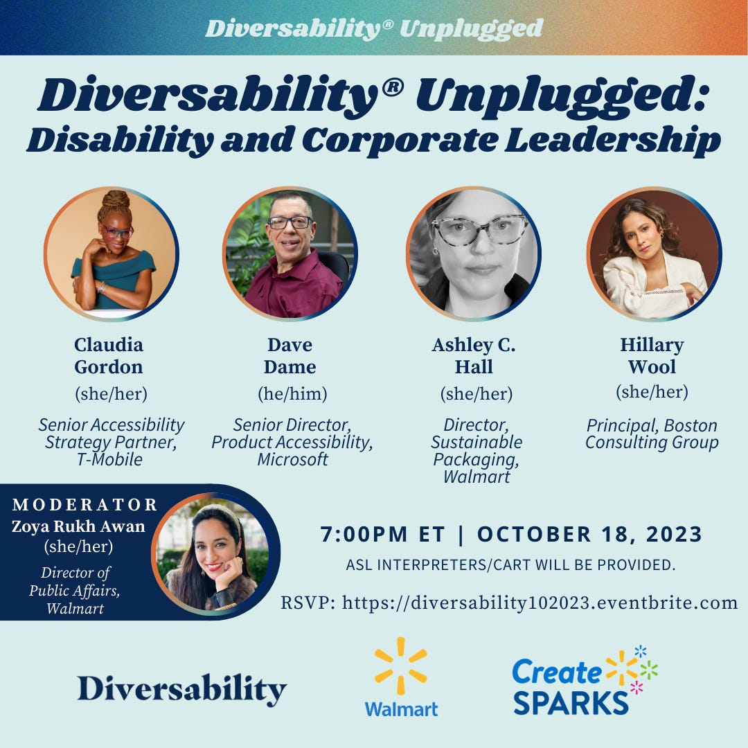 [News from Diversability] October 18: Disability & Corporate Leadership for NDEAM