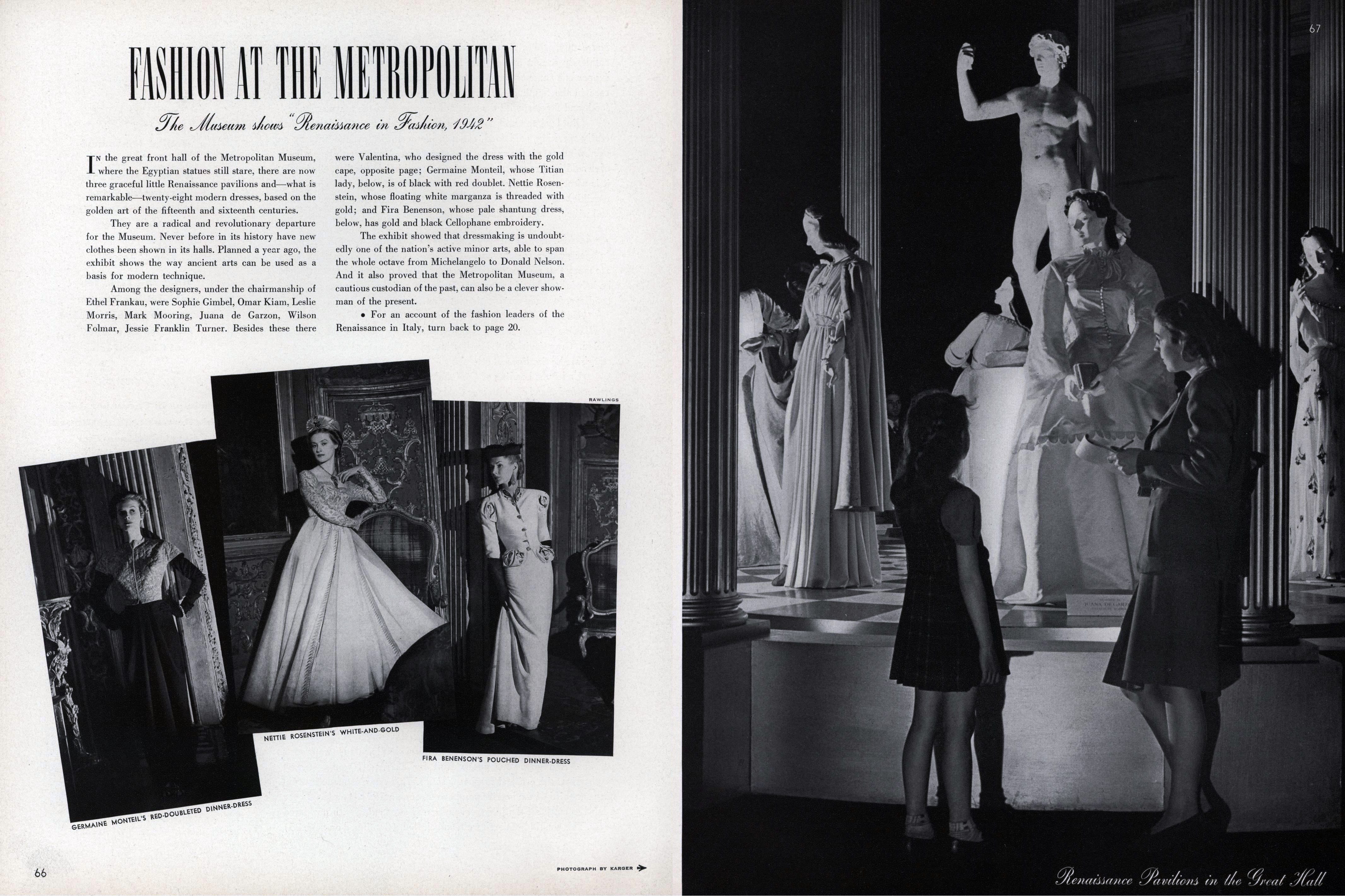 Renaissance in Fashion 1942 - by Laura McLaws Helms