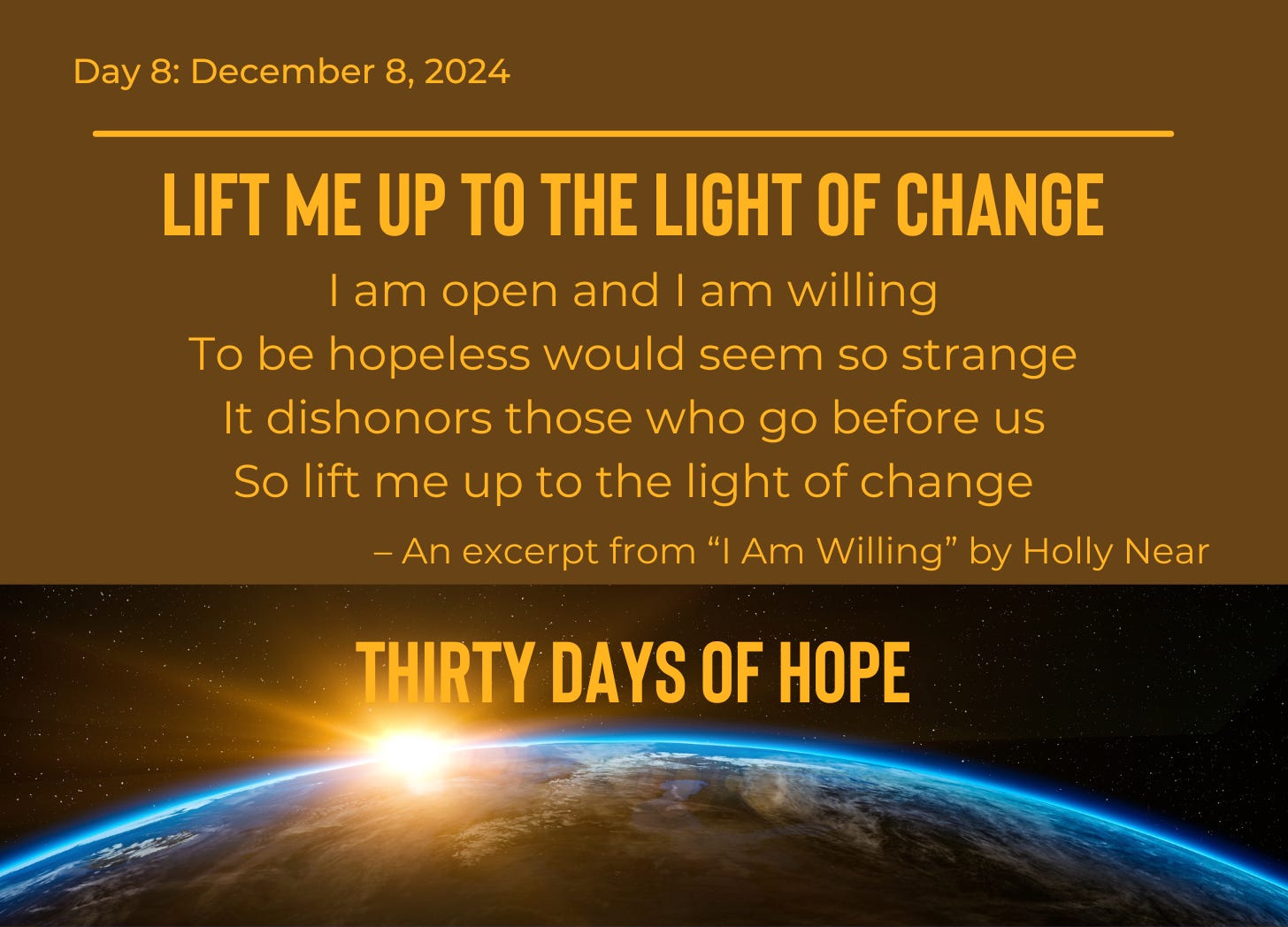 Day 13: Reflections on Hope - Week 2 - by Annette Marquis