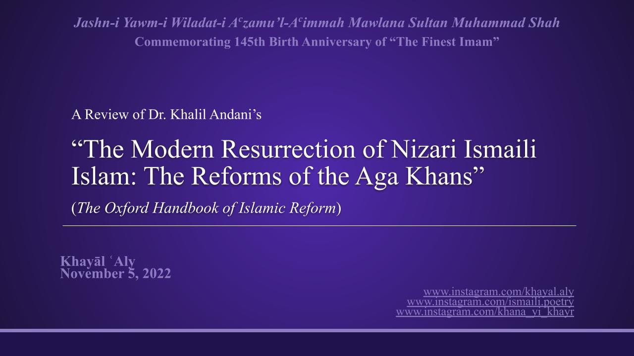 Modern Resurrection of Nizārī Ismaili Islam