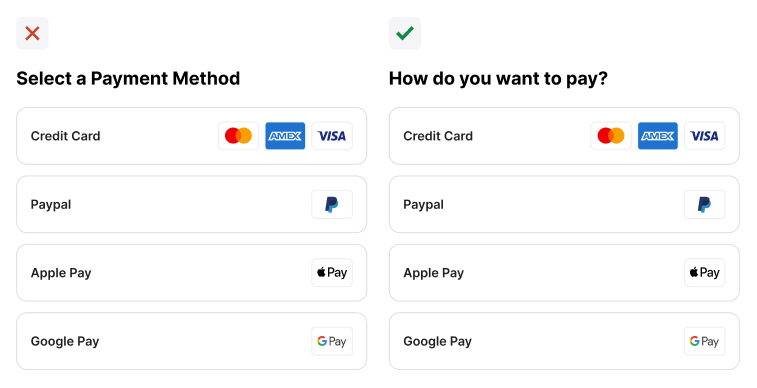 Payment Flow UX: Selecting a Payment Method - by Anthony