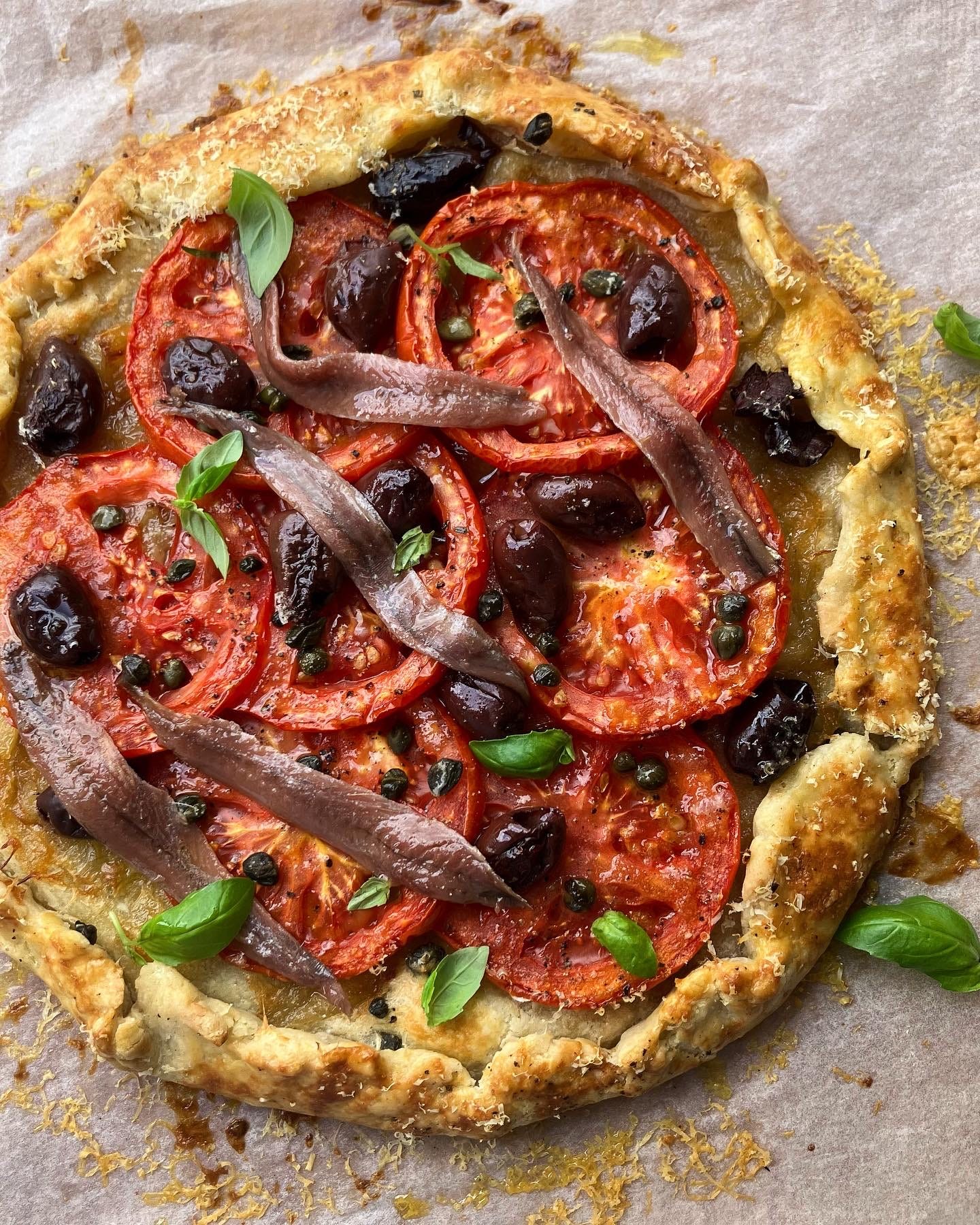 GALETTE - puttanesca style and a sweet galette with nectarines and ...