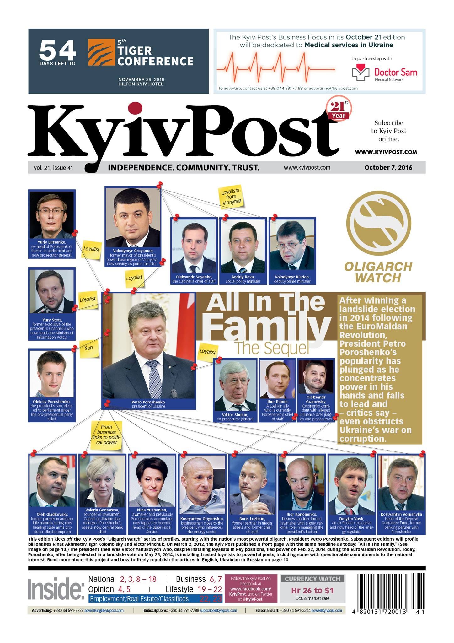 The Kyiv Post launched its 'Oligarch Watch' investigative series six ...
