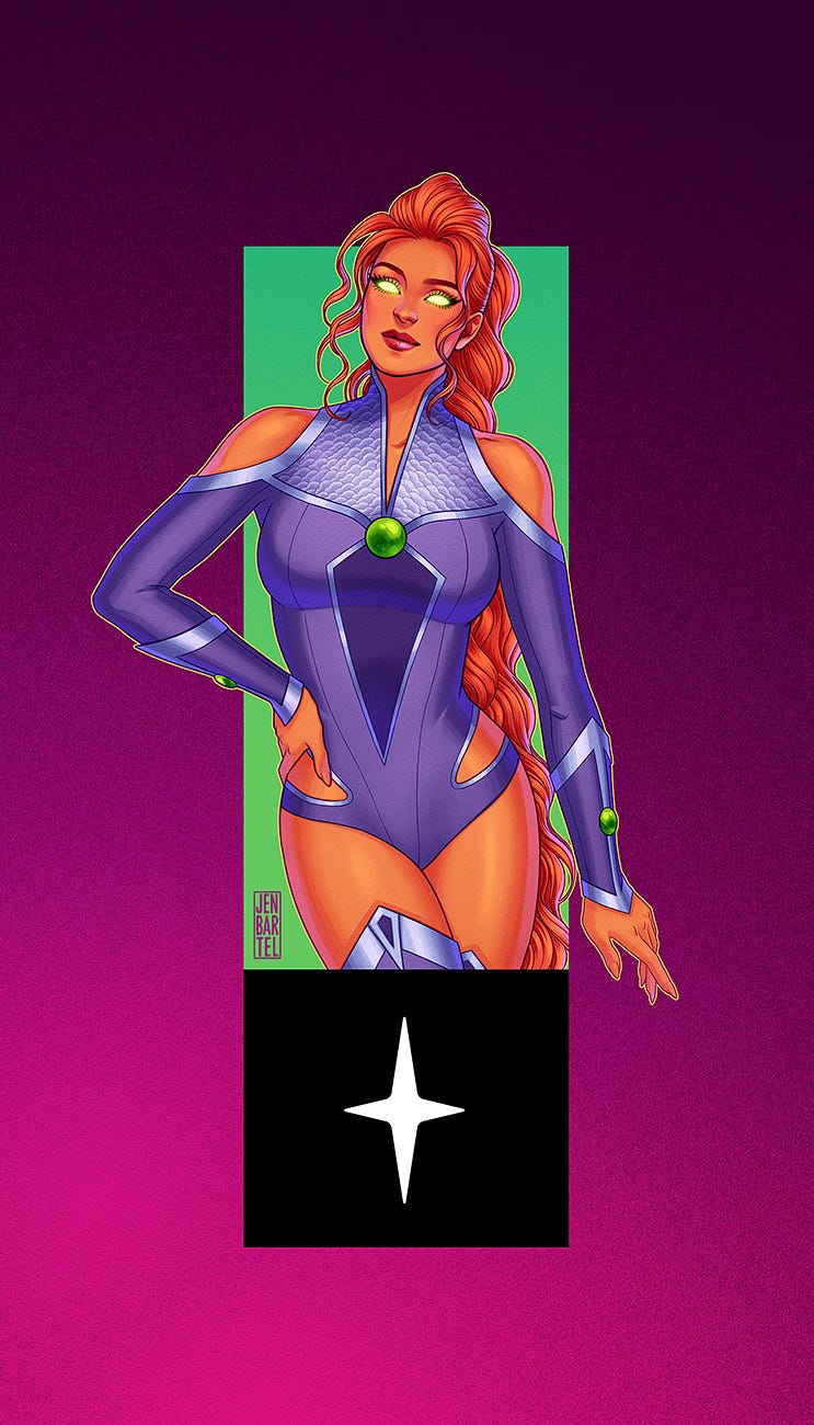 DC TITANS - Starfire - by Jen Bartel - JENBARTEL.CLUB 🌈