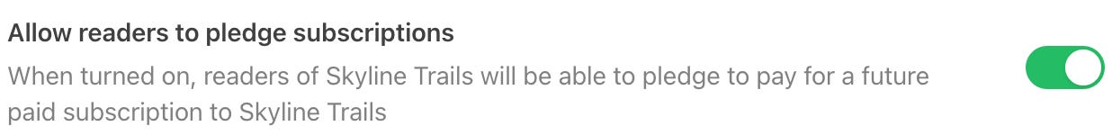 Using Pledges on Substack - Linda's Substack
