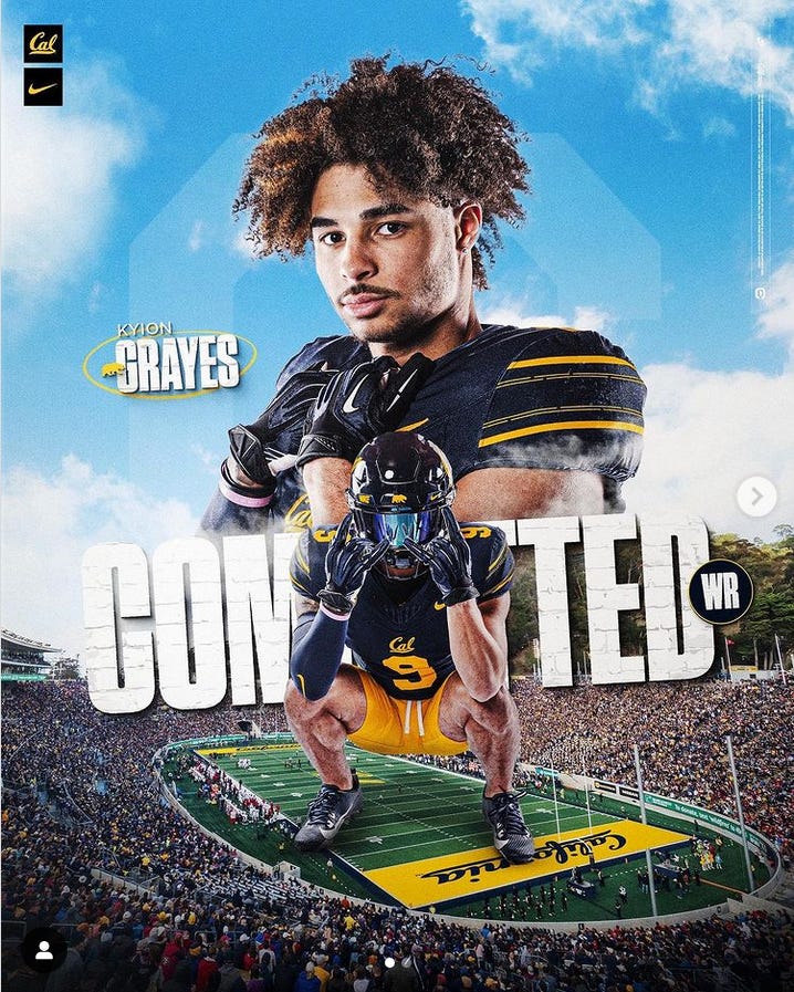 Cal Football Lands Ohio State Transfer WR Kyion Grayes