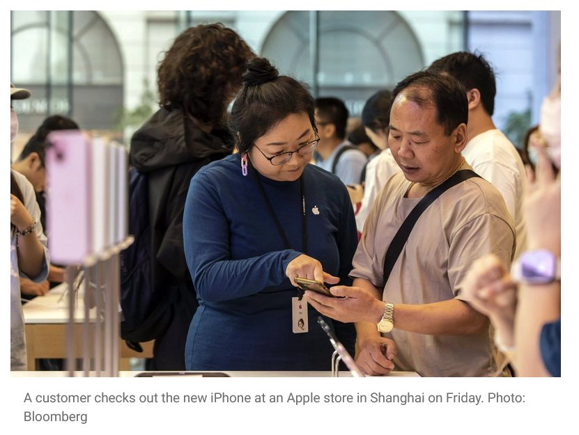 Apple’s iPhone 15 draws long queues in China despite competition from ...