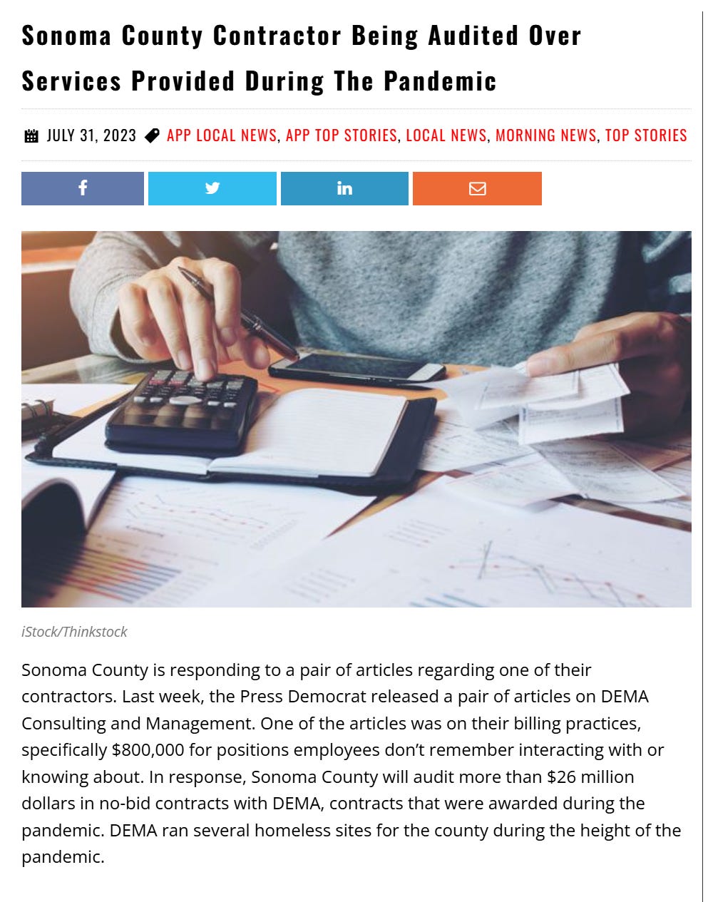 Harris County Officials Vote for In-House Audit of Dema Consulting