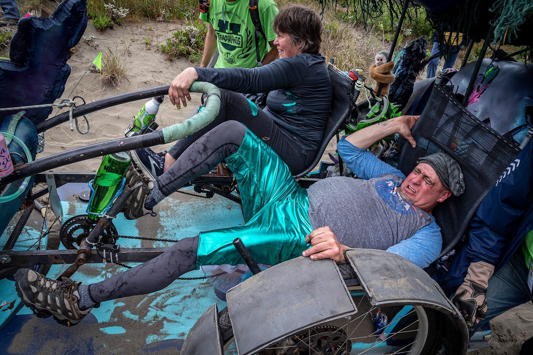 Local art teachers win Kinetic Sculpture Race again with "Trashlantis"