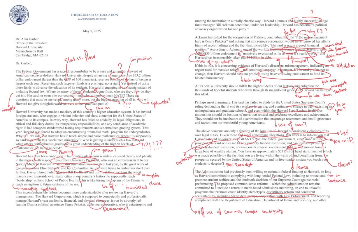 Viral Posts Claim Harvard Responded to Threatening Letter from ...