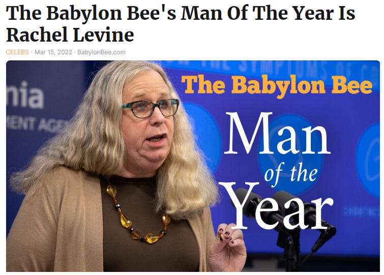 Some Babylon Bee headlines were just entered into the congressional record