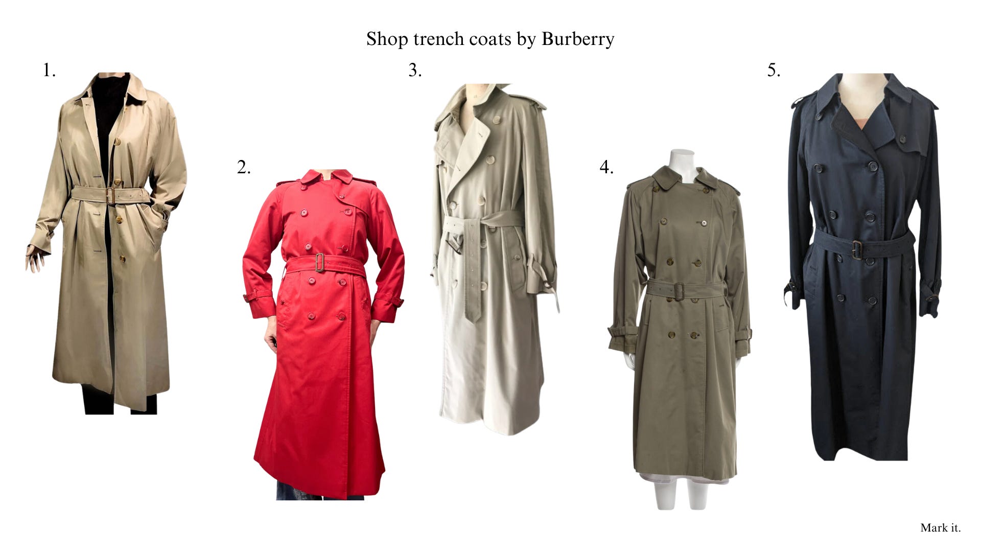 Transitional dressing / Shop trench coats.