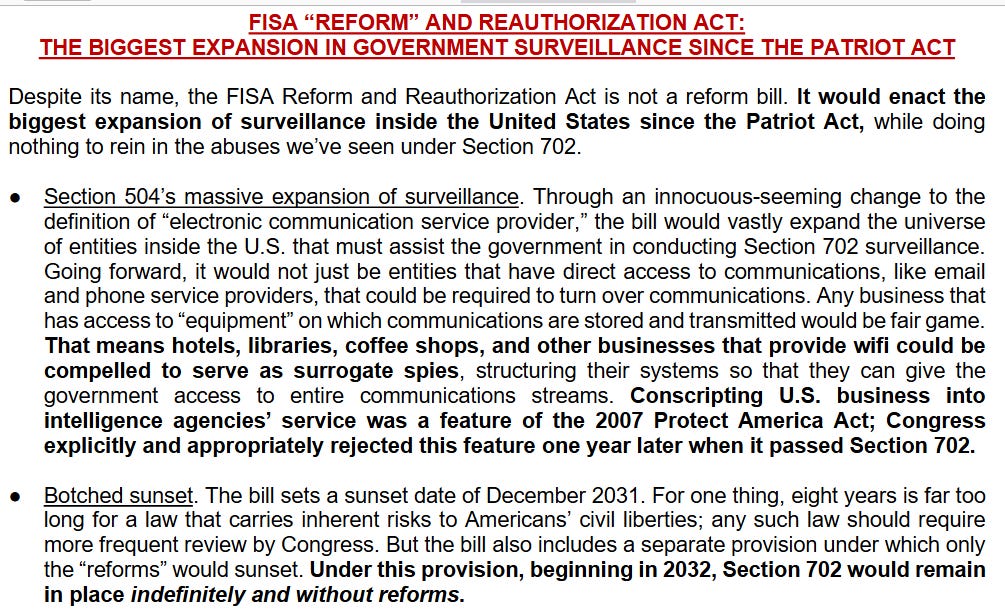 Watchdog: FISA ‘Reform’ Bill Would Mark Biggest Surveillance Expansion ...