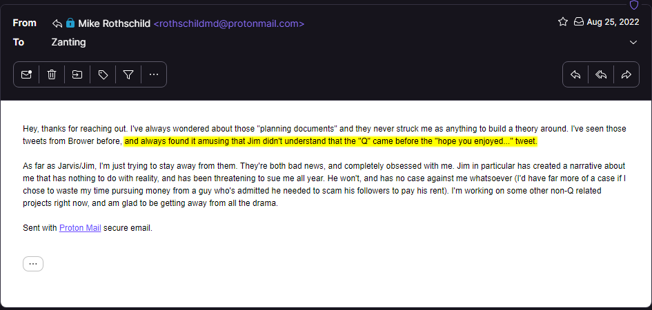 Response From Mike Rothschild - by タイムアウト