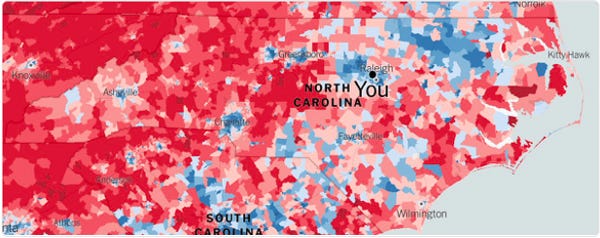 Helpful New York Times Map Reveals How Much Empty Space Voted For Empty ...