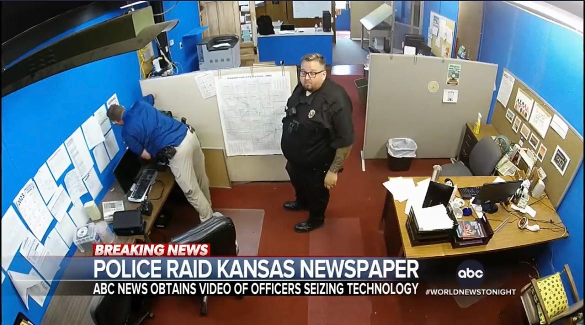 The latest on the Kansas newspaper police raid