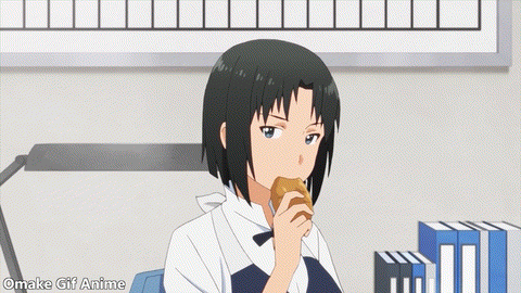 Omake Gif Anime - Working!!! - Episode 9 - Kyoko Snacks