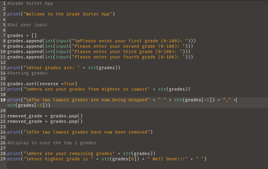 Grade Sorter App - by Steven Terris - Steven’s Substack