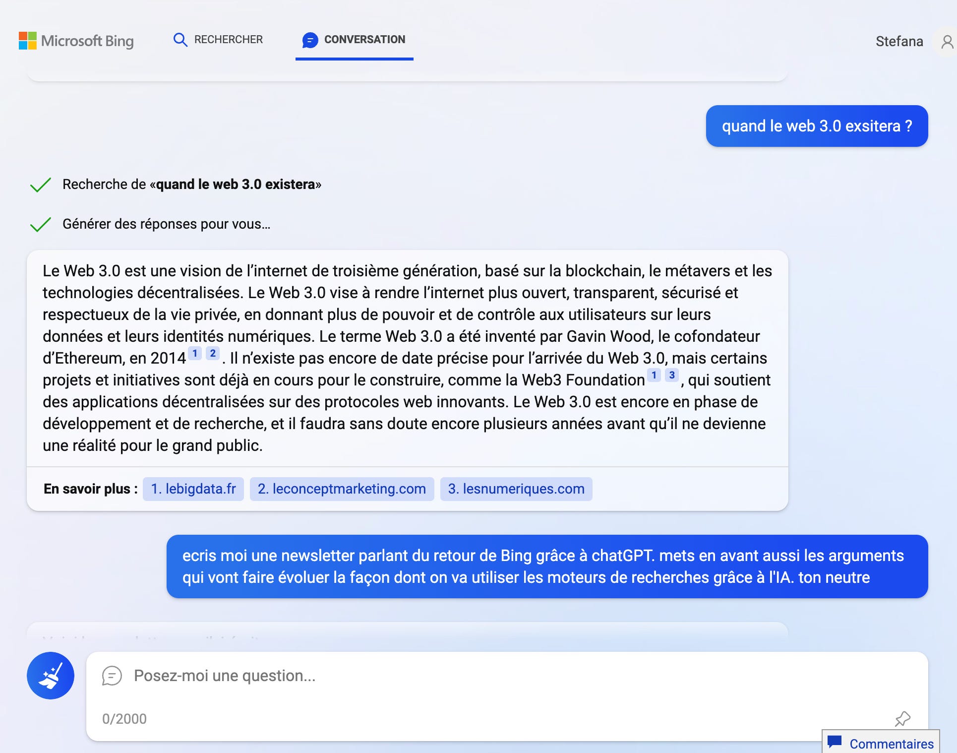 Les prémices du nouveau web avec Bing ChatGPT