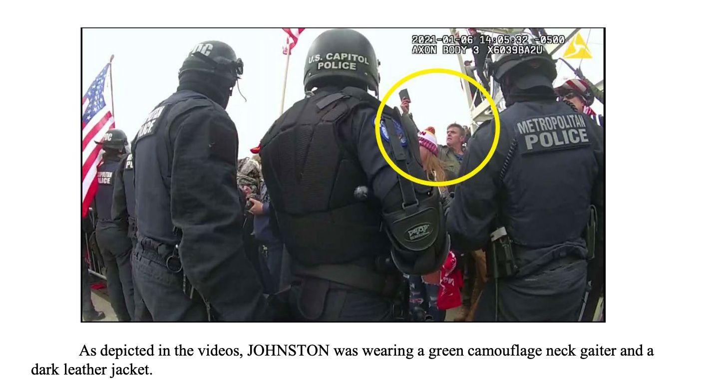 DOJ Charges Jay Johnston For Jan 6. 2021 Capitol Breach