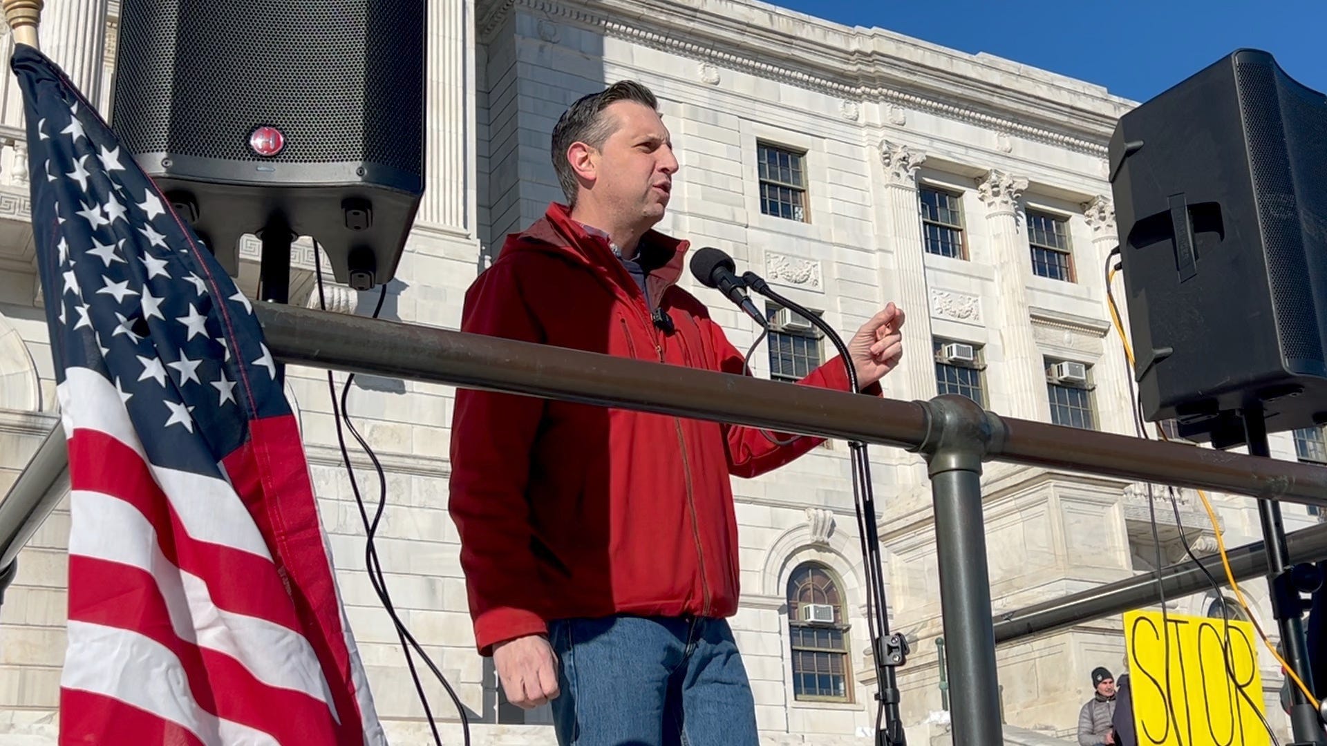 U.S. Representatives Seth Magaziner and Gabe Amo speak out at ...