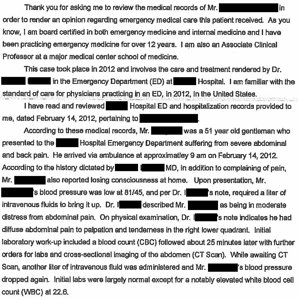 Resuscitation Malpractice [Hemorrhagic Shock]