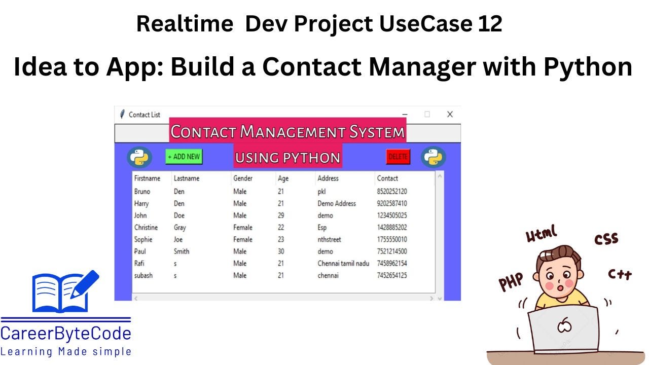Python Simplified: Create Your Own Contact Management System