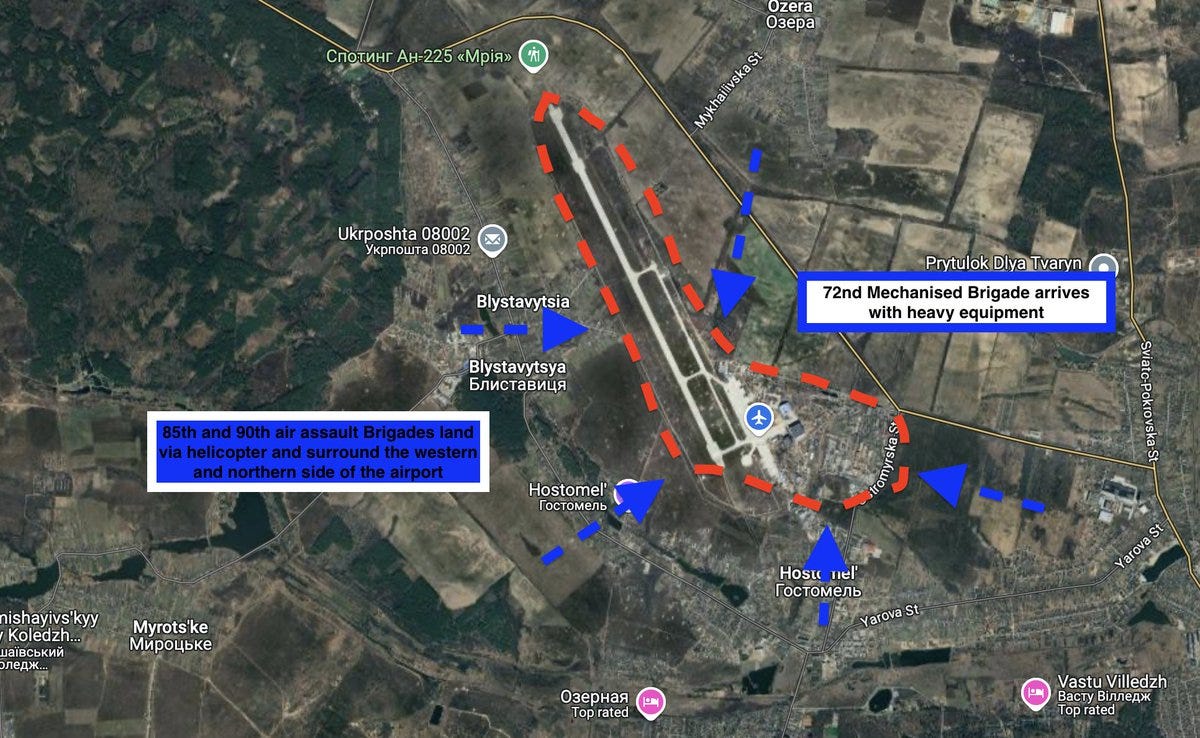 The Battle of Hostomel Airport - Warmonitor3’s Substack