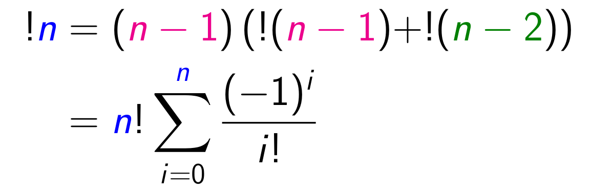 Derangements and the number e - by Richard Green